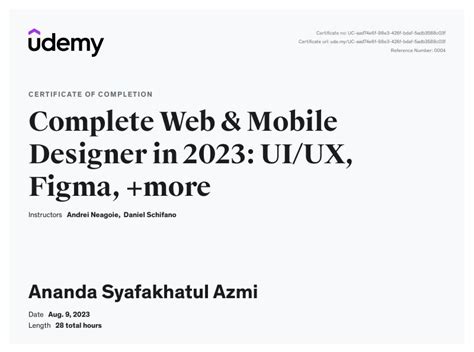 ananda syafakhatul azmi on linkedin completed the ui ux course