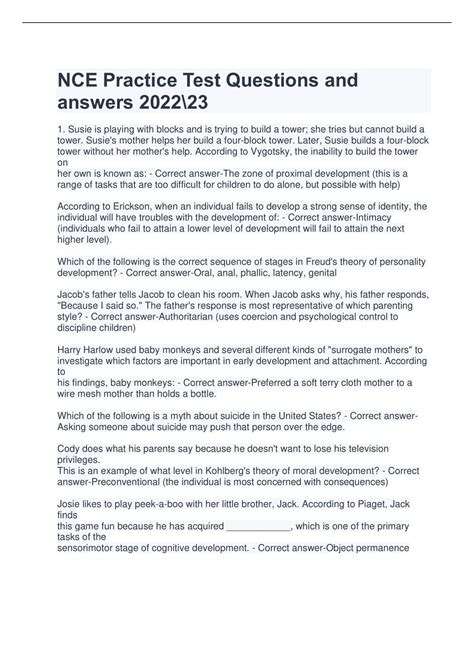 Nce Practice Test Questions And Answers 2022 23 Nce Stuvia Us