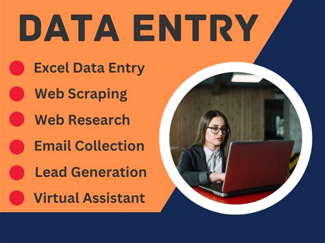 Data Entry Virtual Assistant Web Research And Email Collection For