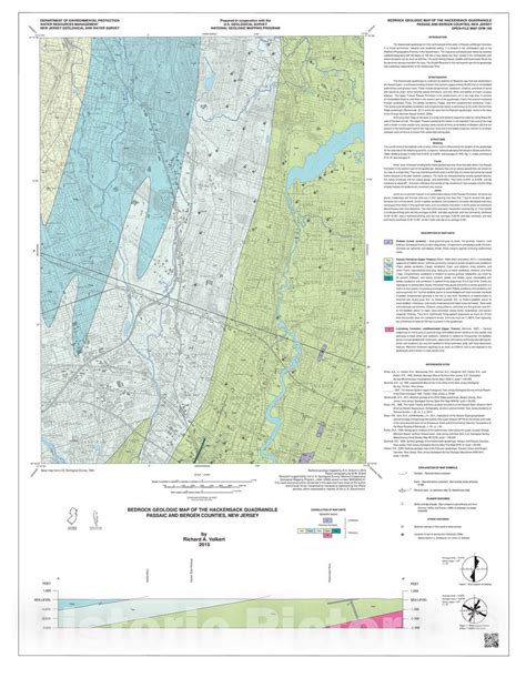 Map Bedrock Geologic Map Of The Hackensack Quadrangle Passaic And