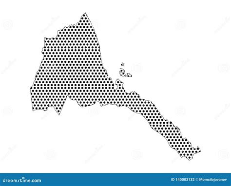 Dotted Pattern Map Of Eritrea Stock Vector Illustration Of