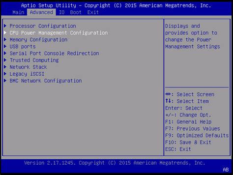 Legacy Mode Bios Setup Utility Screens Oracle® Server X5 4 Service Manual