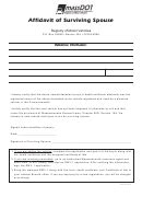 Affidavit Of Surviving Spouse Template Mass Rmv Printable Pdf Download