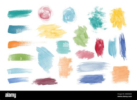 Colorful Brushstroke Design Vector Set Stock Vector Image Art Alamy