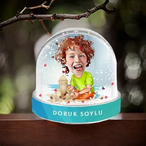 Custom Snow Globe Personalized Snow Globe Put On Your Photo And Text Name Personalized Gift