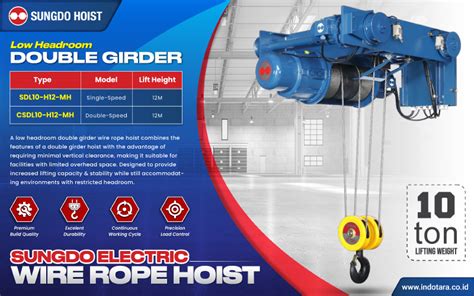Jual Sungdo Electric Wire Rope Hoist Jual Sungdo Electric Wire Rope Hoist Single Hoist Double