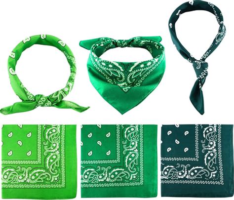 6 Pcs Neon Color Cowboy Bandanas For Men Women Assorted Paisley Pattern