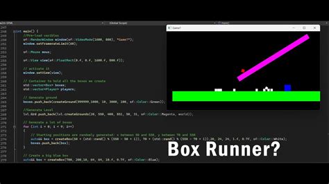 box runner sfml box2d c game dev youtube