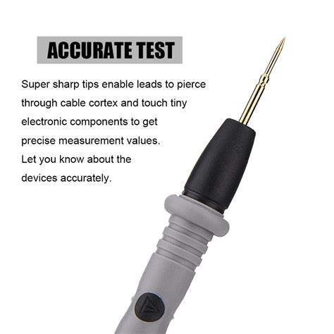 Multimeter Probe Ultra Sharp Probe Test Cable Reliable Values 1000v 20a Probe For Digital