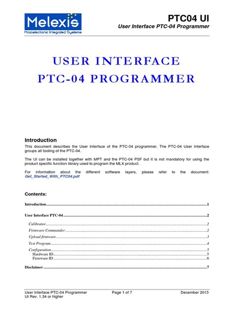 Ptc04 User Interface Guide Pdf User Interface Programmer