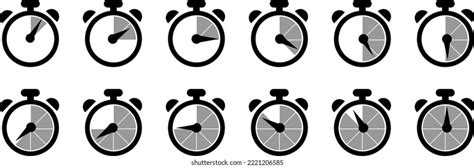 Timer Clock Stopwatch Isolated Set Icons Stock Vector Royalty Free Shutterstock