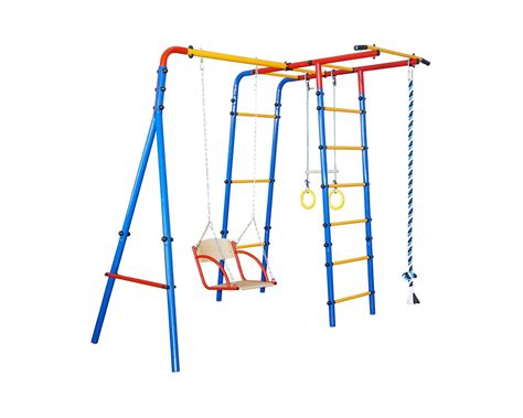 Детский спортивный комплекс Юный Атлет «Уличный-Лайт» синий-жёлтый ...