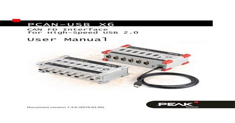 Pdf Pcan Usb X6 User Manual Peak Systempcan Usb X6 User Manual