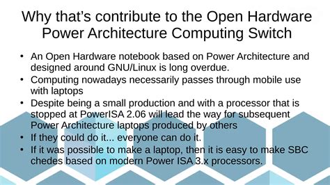 prepare yourself to switch computing to open hardware power