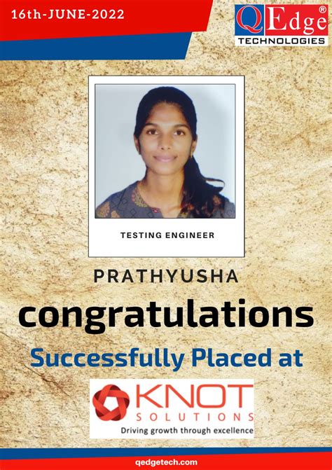 Qedge Technologies On Linkedin Successtory Congratulations Qedgetech Freshers Jobseekers