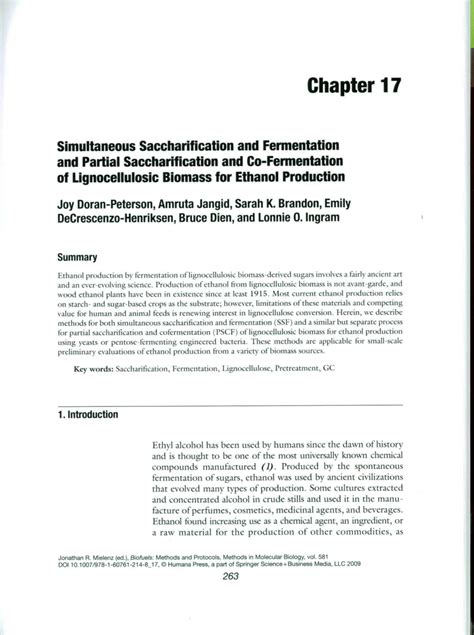 Pdf Simultaneous Saccharification And Fermentation And Partial