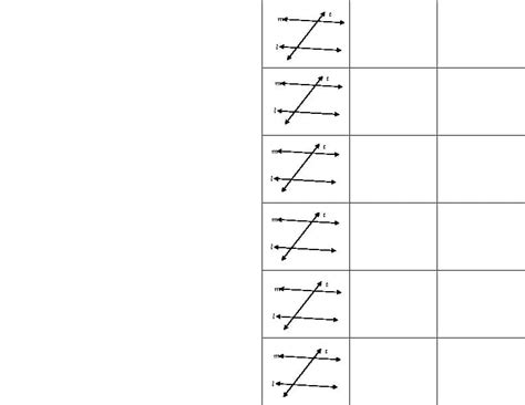Angle Pairs Formed By Parallel Lines Foldable Tpt