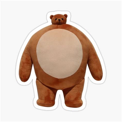 Small Head Big Body Bear Sticker For Sale By Seanworrall Redbubble