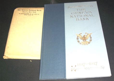 1917 Geneva National Bank Centennial Book Etsy
