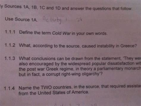 111 Define The Term Cold War In Your Own Studyx