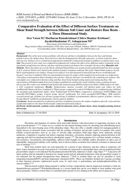 Pdf Comparative Evaluation Of The Effect Of Different Surface Treatments On Shear Bond