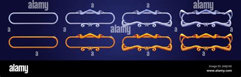 Game Frames Silver And Gold Ui Borders Evolution From Simple To Luxury Plaque With Elegant