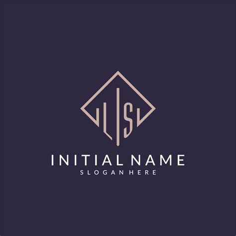 Ls Initial Monogram Logo With Rectangle Style Design Vector Art At Vecteezy