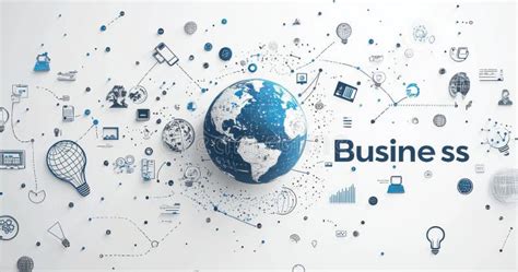 Global Business Network Concept With Technology And Communication Icons Stock Image Image Of