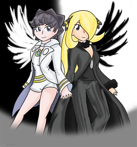 Diantha X Cynthia NeroBlanche Lineart By Xero J On DeviantArt