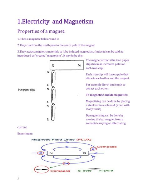 Solution Physics Electricity And Magnetism Introduction Defination And
