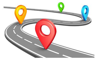 Road Map Infographic Template With Pin Pointers Vector Image