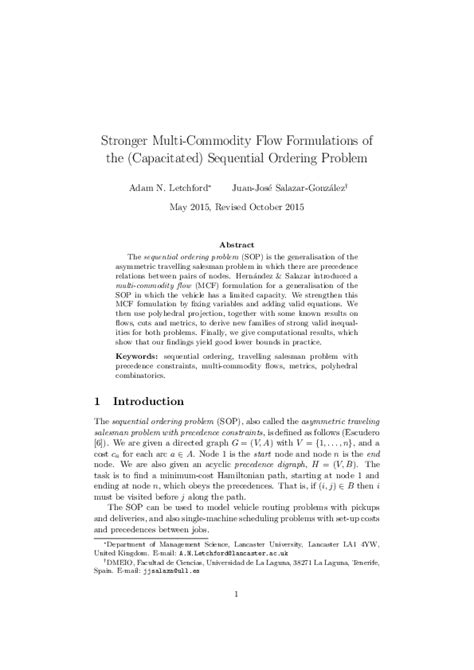 pdf stronger multi commodity flow formulations of the capacitated