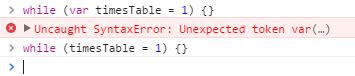 Function Declaring Variable Inside While Loop Javascript Stack Overflow