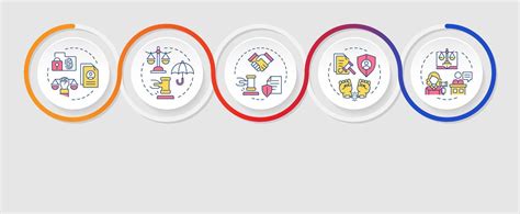 Law Rights Protection Infographics Circles Sequence Personal Information Documentation