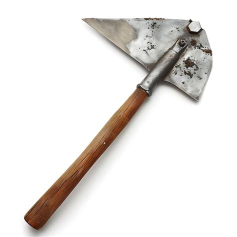 Premium Photo Garden Hoe With Wooden Handle And Silver Blade A Tool