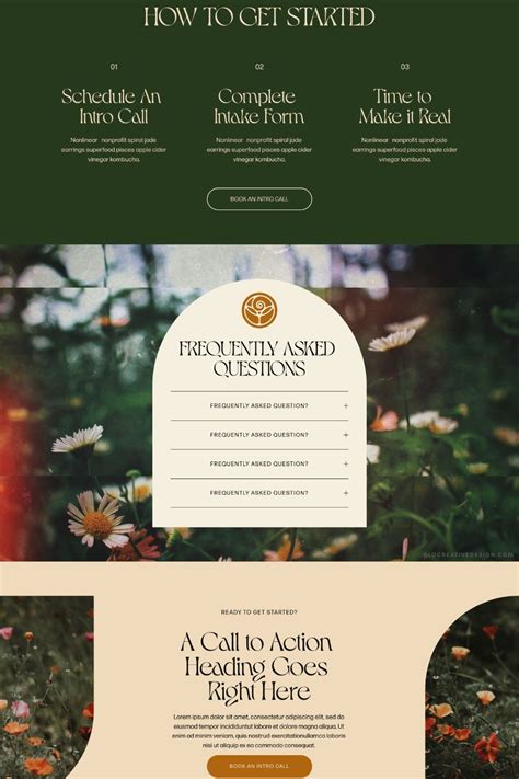 Creative Web Design Layout For Earthy Feminine Brand Website Design Inspiration Layout Web