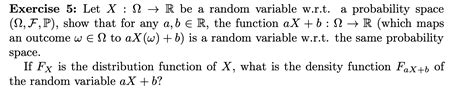 solved exercise 5 let x Ω→r be a random variable w r t a