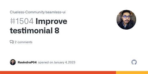 Improve Testimonial 8 · Issue 1504 · Clueless Communityseamless Ui