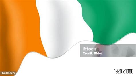 코트디부아르 국기 현실적인 독립 기념일 배경 코트디부아르 영연방 깃발이 흔들리고 바람에 펄럭이고 있다 Commonwealth Day에 대한 스톡 벡터 아트 및 기타 이미지