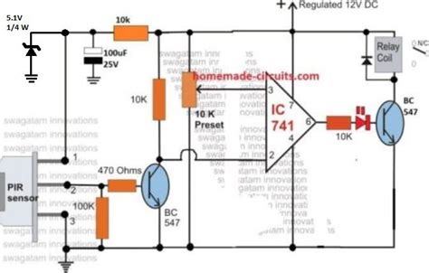 Simple Motion Detector Circuits Using PIR Homemade Circuit Projects Electronics Basics