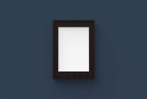그림 프레임 어두운 파란색 벽체 배경에 고립입니다 3d 일러스트 0명에 대한 스톡 사진 및 기타 이미지 0명 공란 그림