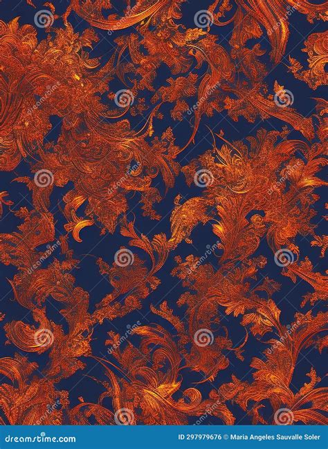 Copper Colored Tribal Abstract Background Pattern Stock Image