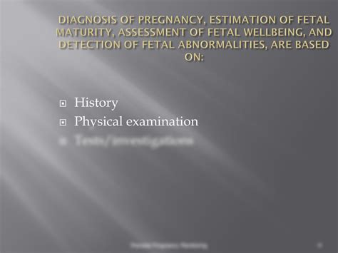 Solution New Pregnacy Diagnosis Fetal Wellbeing Detecting