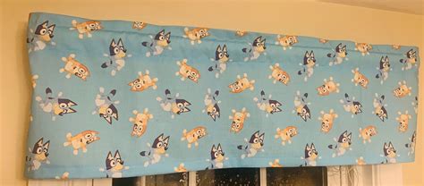 Bluey Window Valance 11 5 By 41 Window Treatment Curtains Etsy