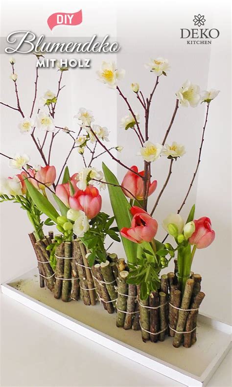 Diy Ausgefallene Blumendeko Für Den Tisch Selbermachen Diy Dekoration Frühling Blumendeko