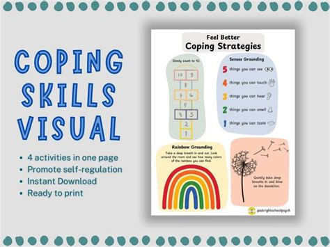 Coping Skills Visual Calming Strategies For Self Regulation Digital