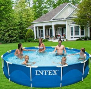 Купить Каркасный бассейн Intex 28212 Metal Frame 366х76 см круглый для ...