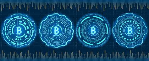 동전마이닝 Bitcoin 암호화 통화 Btc 비트 미래 지향적인 돈입니다 Blockchain입니다 처리 이진 데이터 배열 작업 비트코인에 대한 스톡 벡터 아트 및 기타