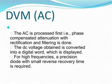 Digital Voltmeter Dvm And Its Classification Pptx Digital Audio