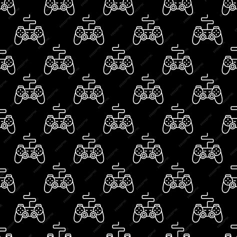 Premium Vector Game Controller Or Gamepad Seamless Pattern